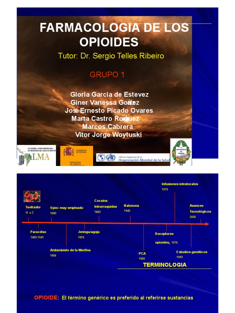 Farmacologia de Los Opioides: Tutor: Dr. Sergio Telles Ribeiro | PDF | Opioide | Productos de la ...