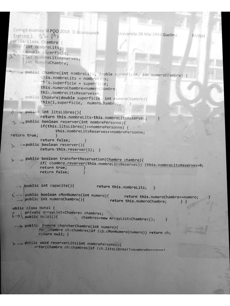 Corrigé Examen POO Guelma 2018 | PDF Corrigé Examen POO Guelma 2018 | PDF