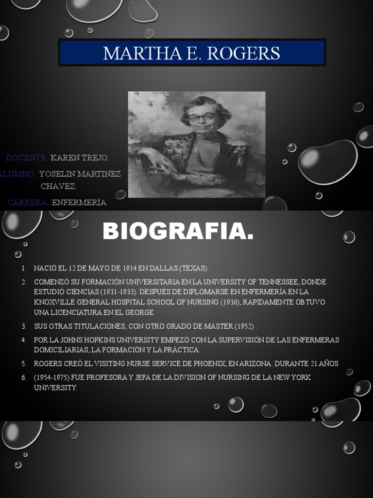 Martha Rogers | PDF | Enfermería | Cuidado de la salud