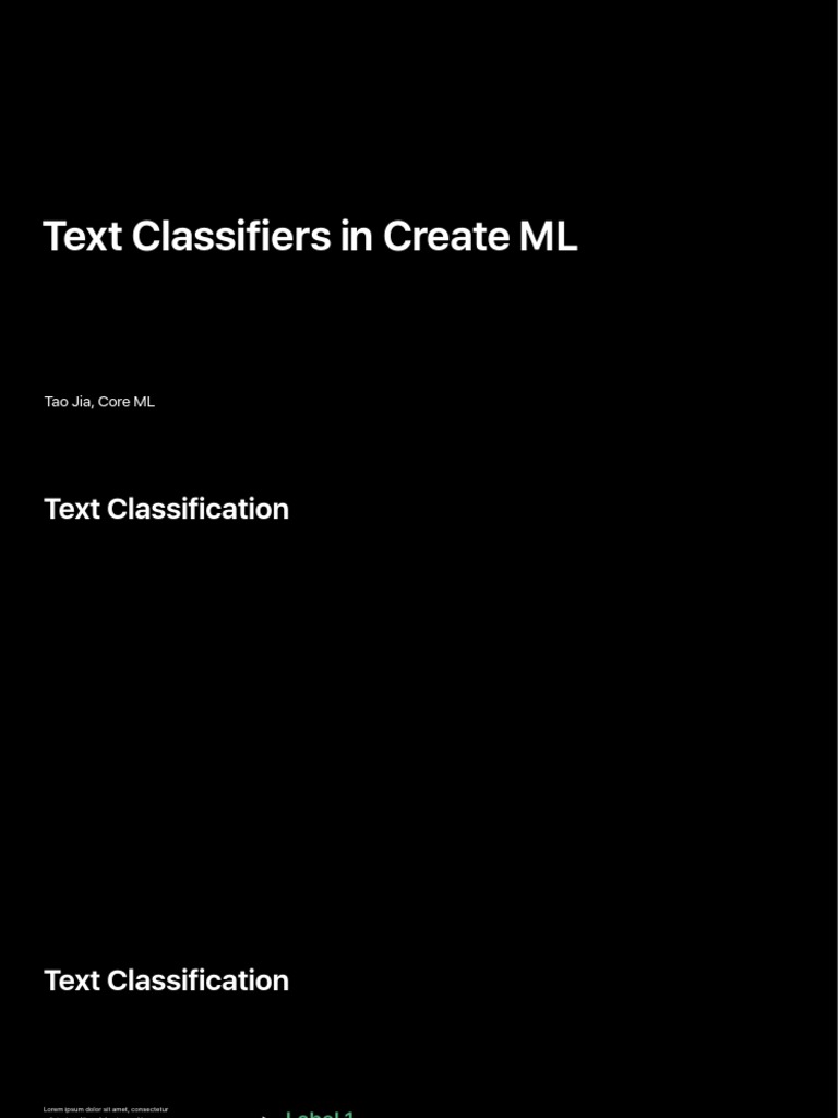 428 Training Text Classifiers in Create ML | PDF | Statistical Classification | Algorithms