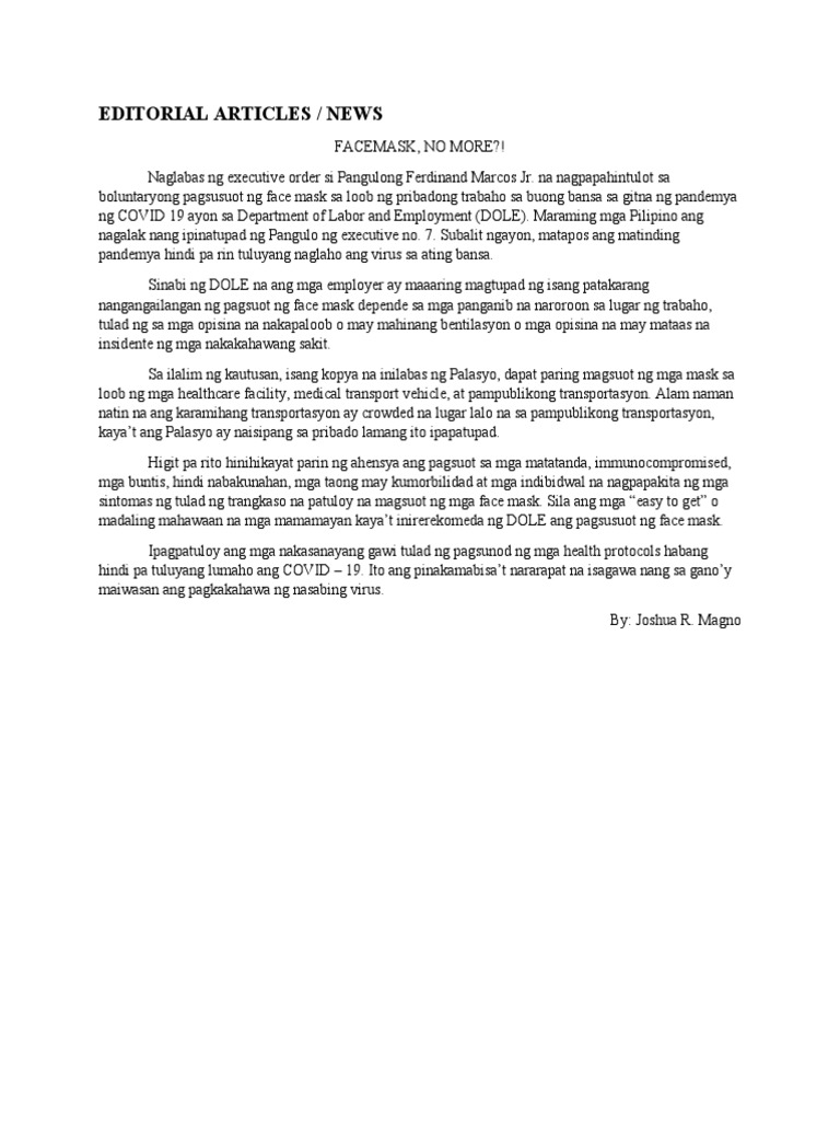 Editorial Articles | PDF