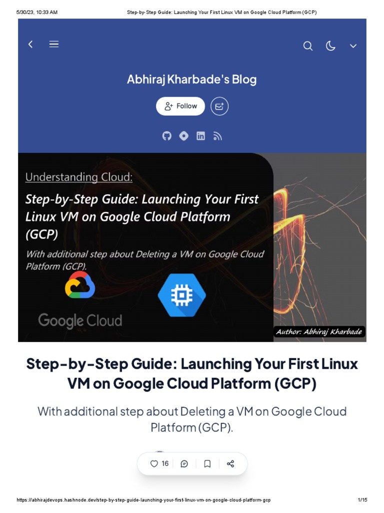 Step-by-Step Guide - Launching Your First Linux VM On Google Cloud Platform (GCP) | PDF | Cloud ...
