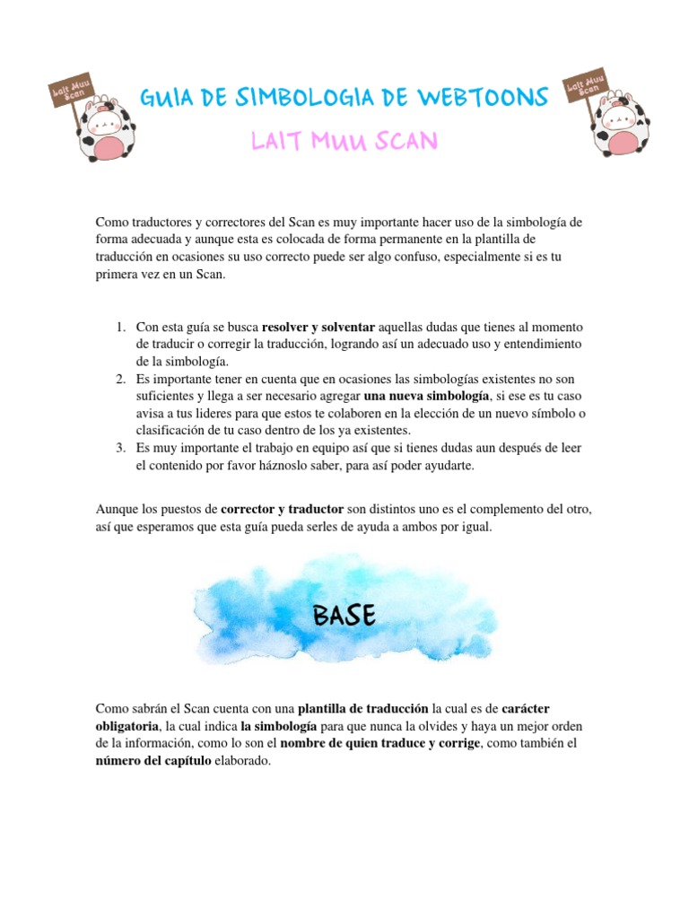 Guia de Simbologia de Webtoons | PDF | Traducciones | Narración