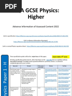 Physics Paper 1 Combined - Higher Tier Checklist | PDF | Density ...