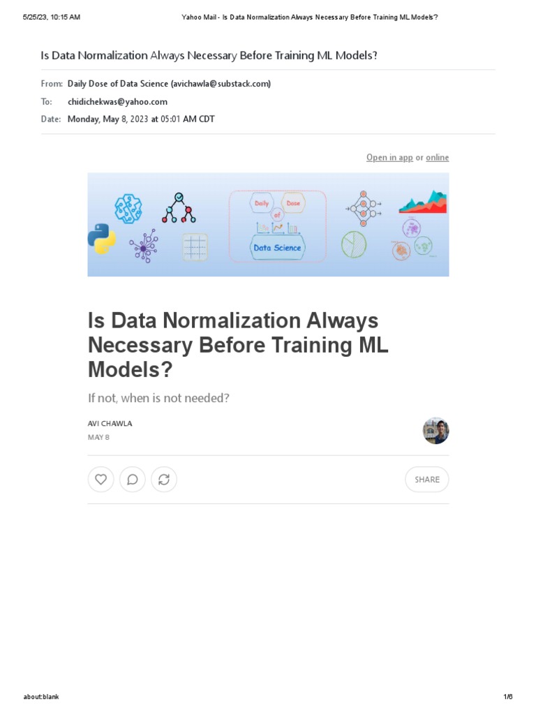 Is Data Normalization Always Necessary Before Training ML Models | PDF Is Data Normalization Always Necessary Before Training ML Models | PDF