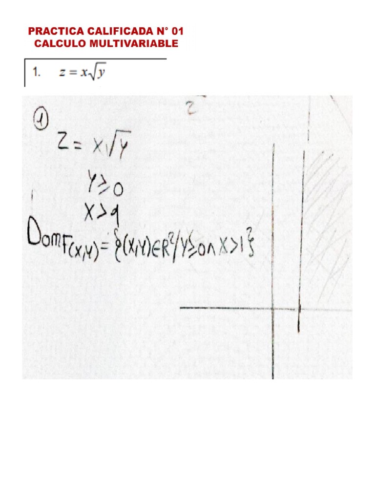 PRACTICA - CALIFICADA - CALCULO - MULTIVARIABLE - PDF N°1 | PDF