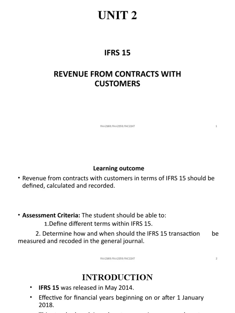 Ifrs 15 Slides 2023 | PDF