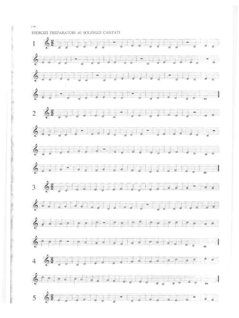 Esercizi di Solfeggio Cantato | PDF | Musical Notation | Musical Compositions
