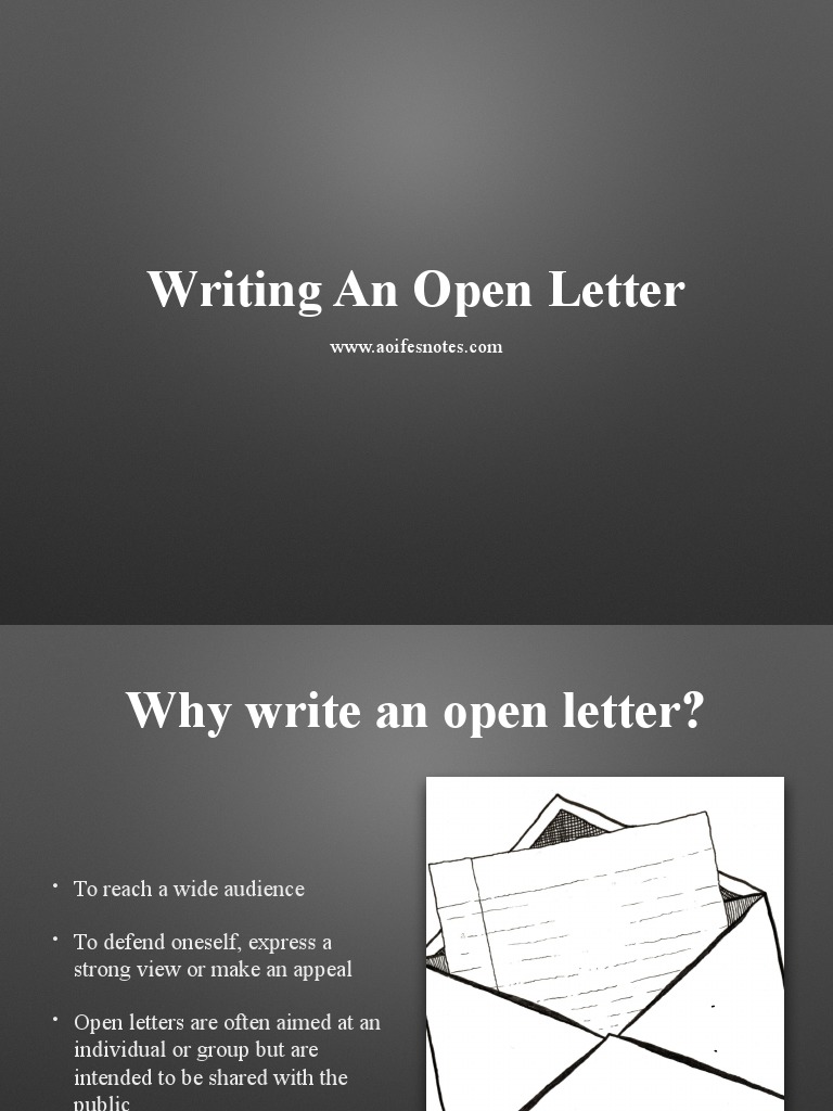 Open Letter Slideshow | PDF | Reason