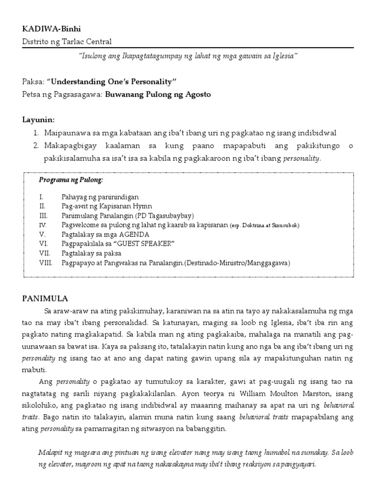 Understanding One's Responsibilty | PDF