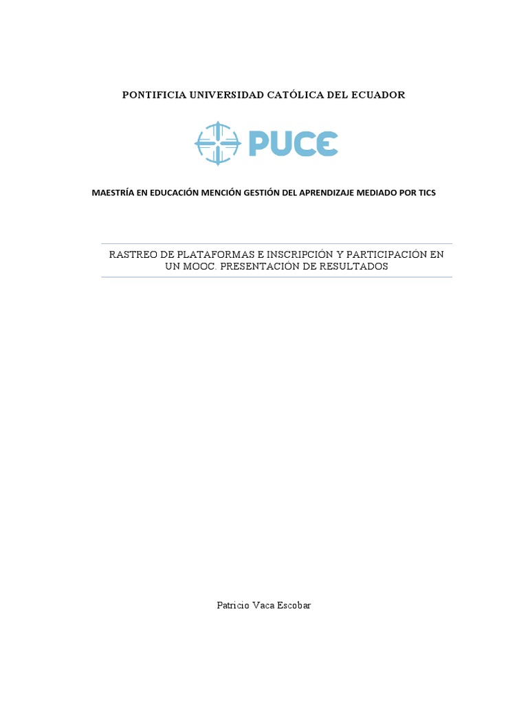 Ratreo de Mooc | PDF | Curso abierto masivo en linea | Informática