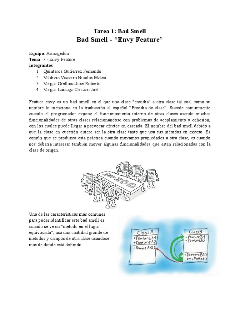 Refactorización de "Feature Envy" | PDF | Ingeniería Informática ...