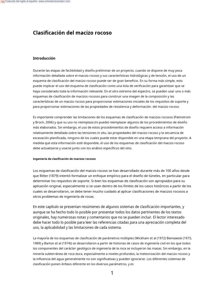 Practical Rock Engineering Chapter 3 Rock Mass Classification - En.es | PDF