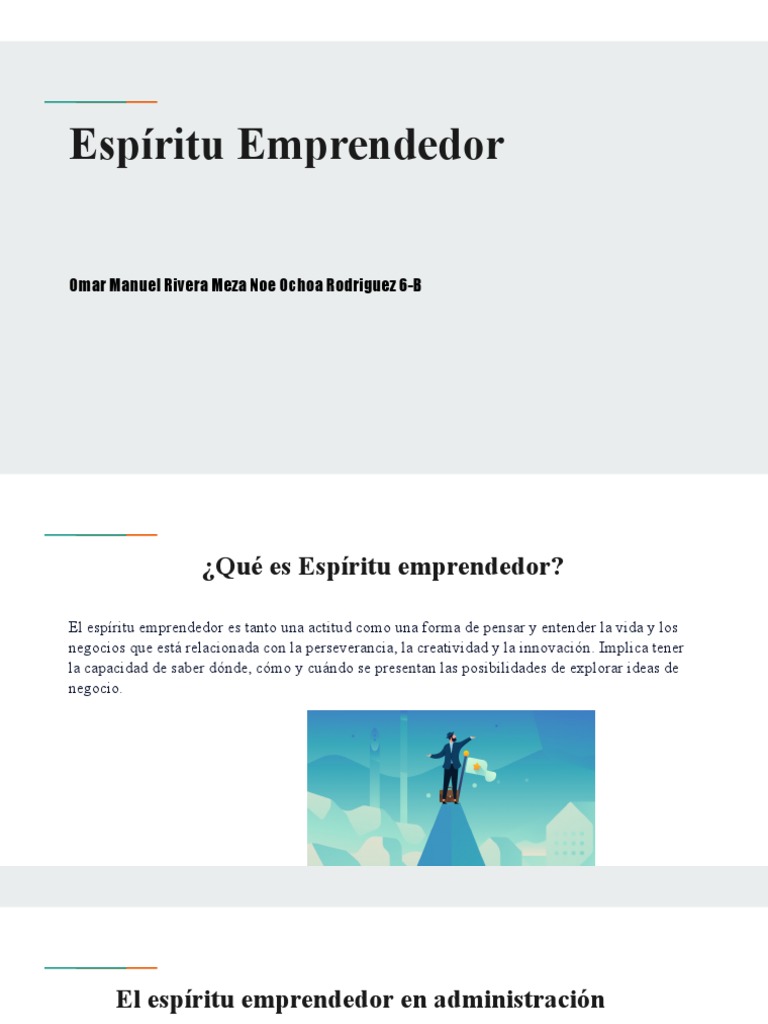 Espíritu Emprendedor | PDF
