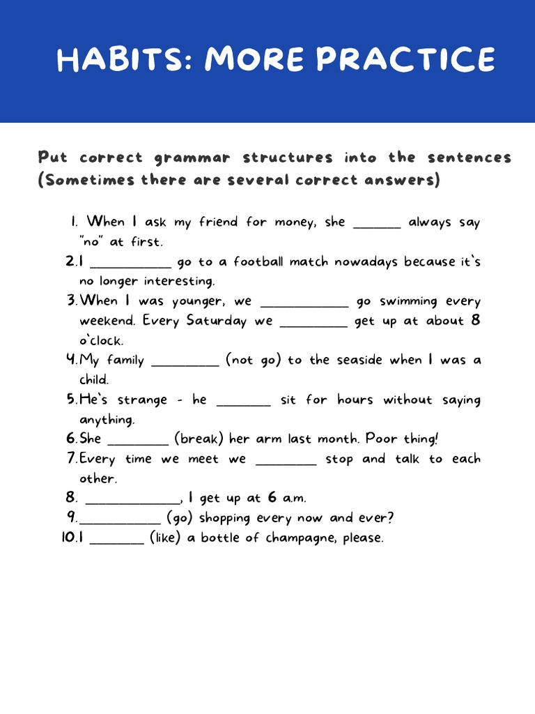 Habits, Practice | PDF