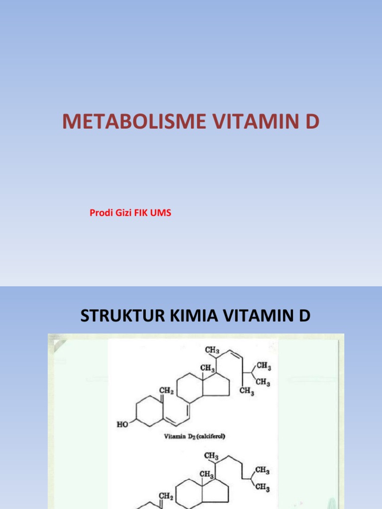 Pertemuan 2. Metabolisme Vitamin D | PDF | Kesehatan Holistik