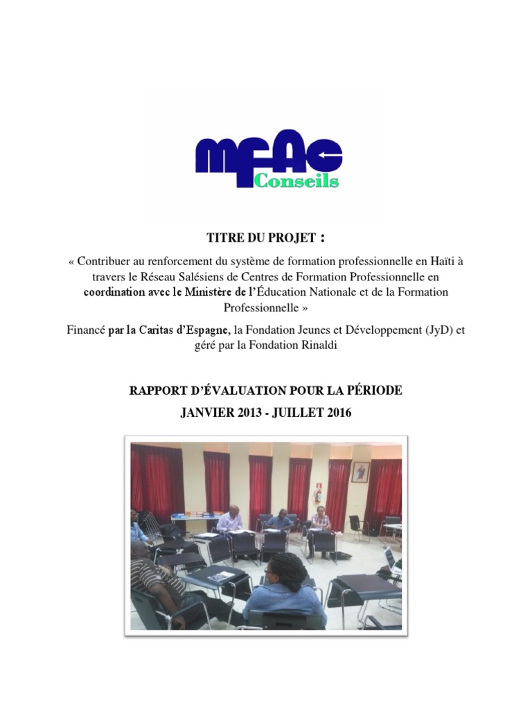 Evaluacion Intermedia Programa Fp-Haiti-2013-2016 | PDF | Gestion des ...