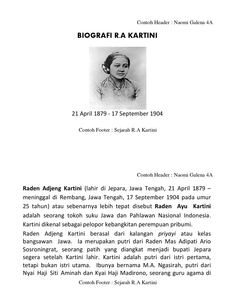 Sejarah R.A.Kartini | PDF | Fiksi Umum
