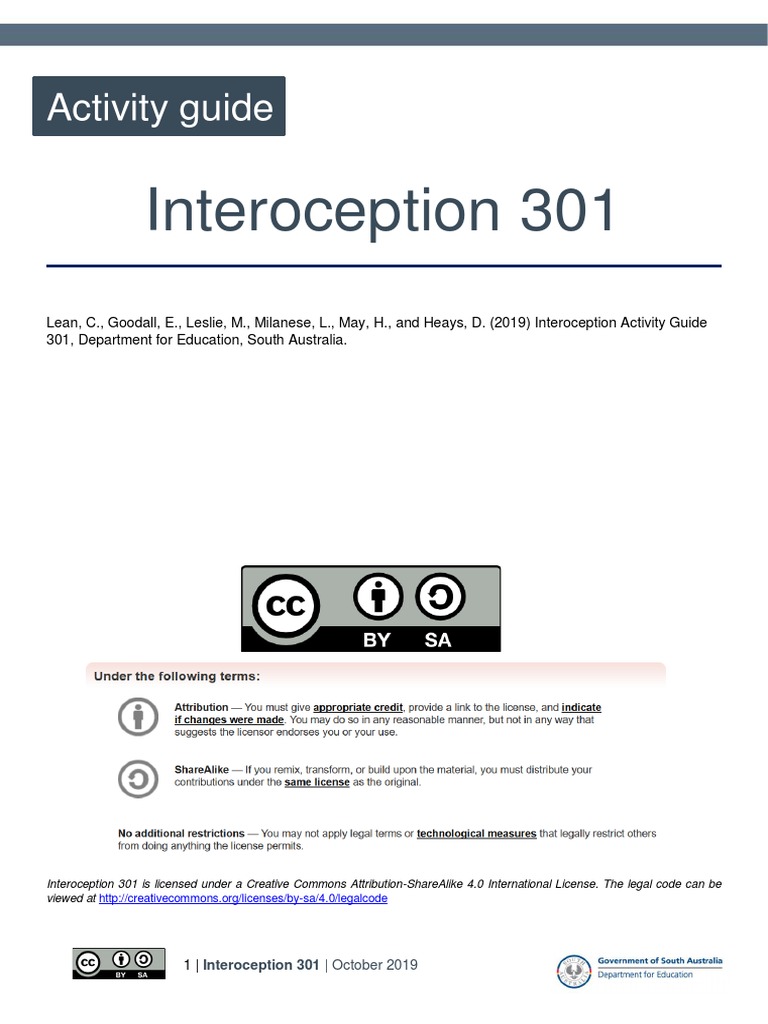 Interoception 301 Activity Guide | PDF | Breathing | Respiratory System