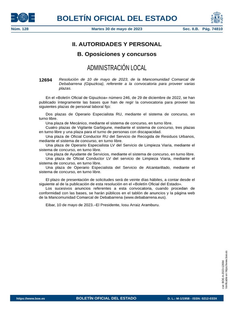 Boe A 2023 12694 | PDF