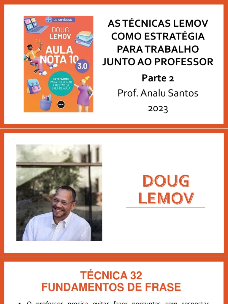 Técnicas Lemov - Parte 2 | PDF | Aprendizado | Pensamento