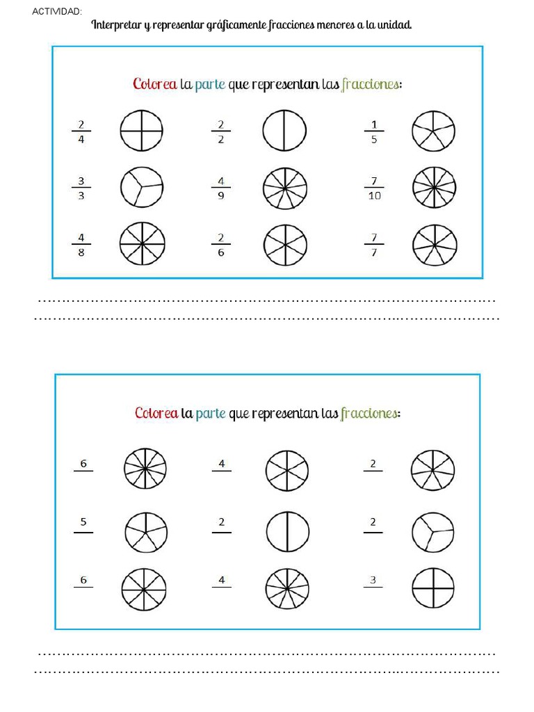 Cuaderno-Representacion-De-Fracciones Primero | PDF