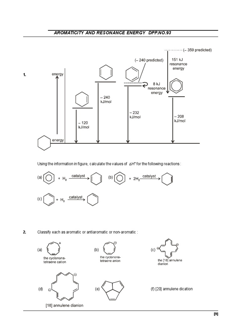 Aromaticity and Resonance Energy | PDF