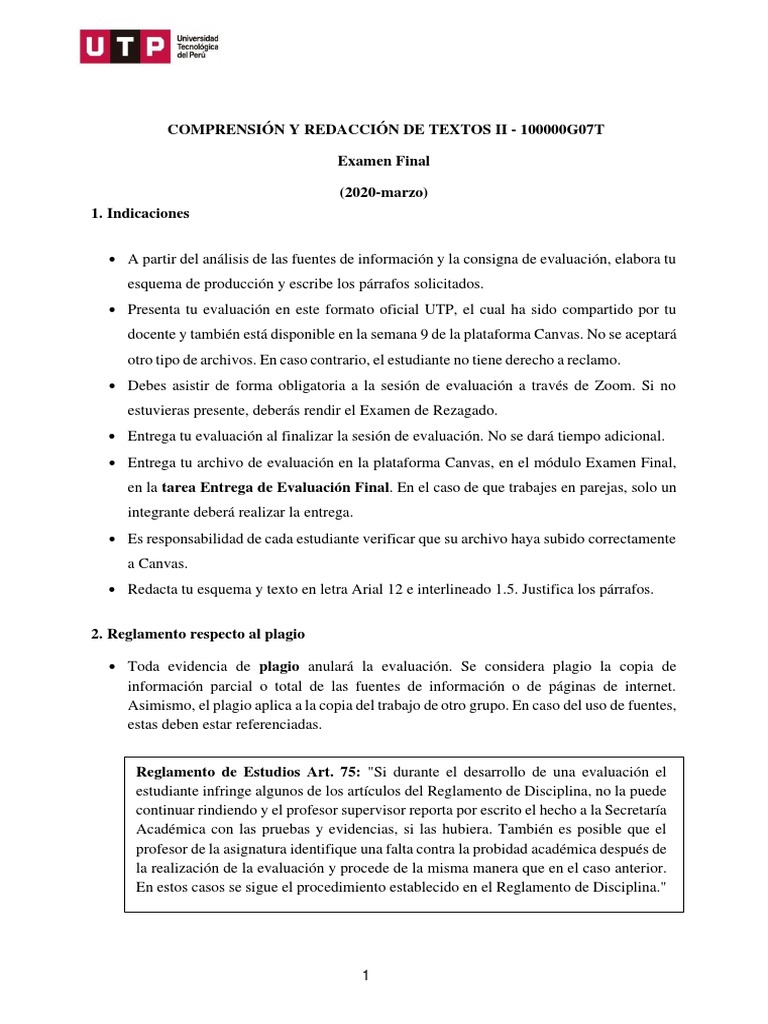 100000G07T Comprensión y Redacción de Textos 2 | PDF