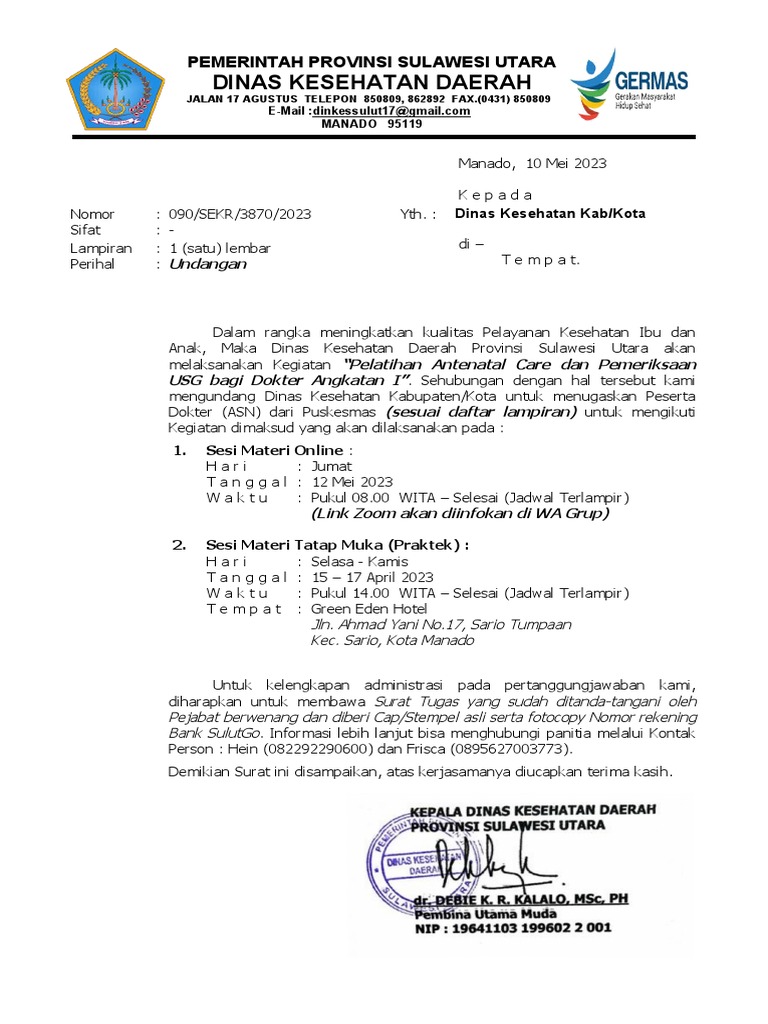 Undangan Peserta USG Angk.I | PDF | Sains & Matematika