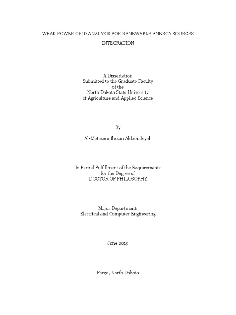 Weak Power Grid Analysis For Renewable Energy Sources Integration | PDF | High Voltage Direct ...