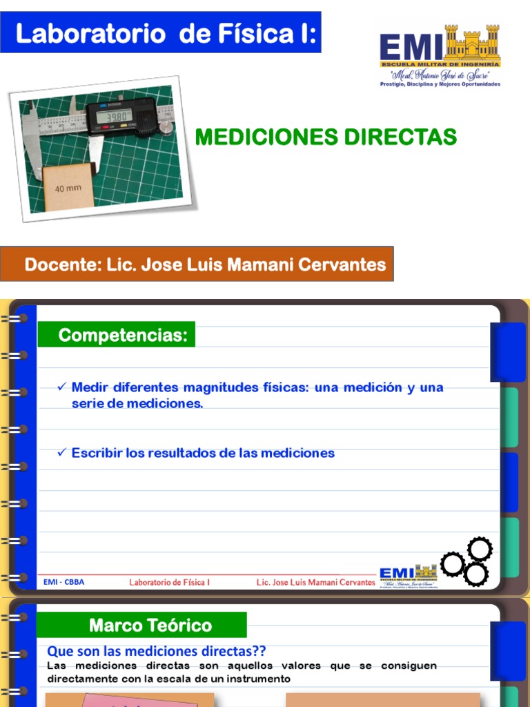01 Mediciones Directas | PDF | Medición | Desviación Estándar