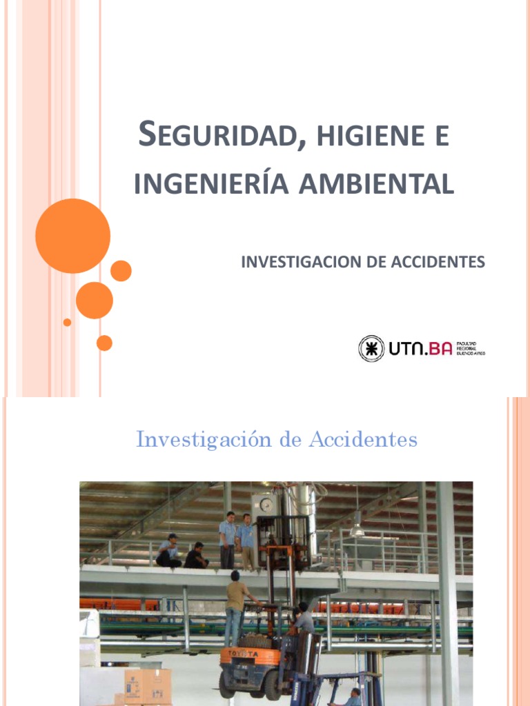 Seguridad, Higiene e Ing. Ambiental - Investigación de Accidentes ...