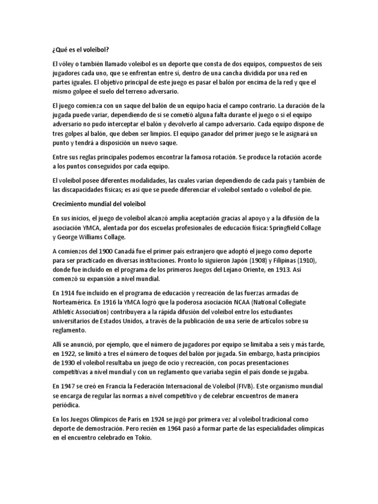 Voleibol Yeison 7c | PDF | Vóleibol | Juegos de pelota