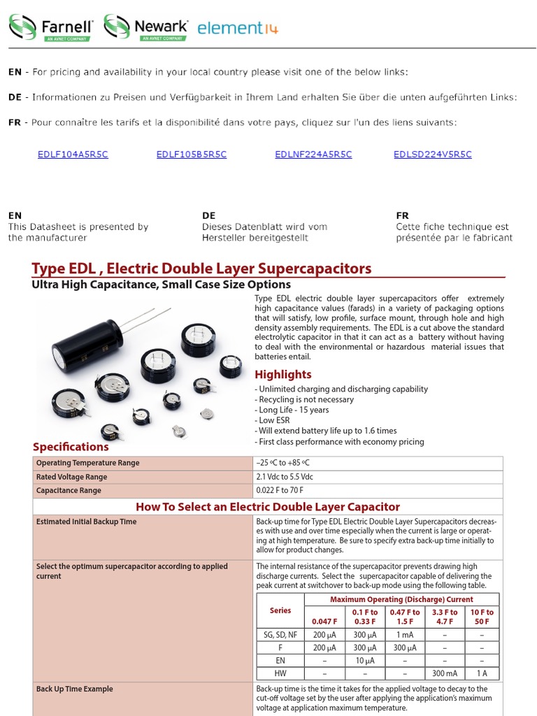 Double Layer Super Capacitor | PDF | Capacitor | Physical Sciences