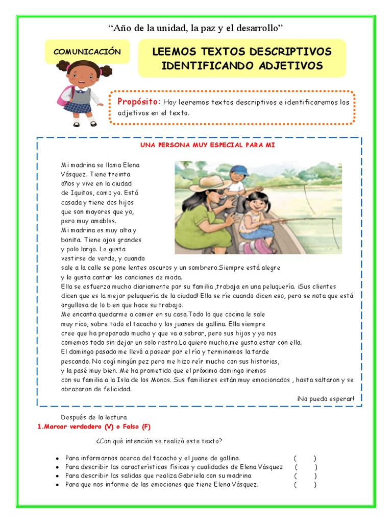 Identificación de Adjetivos Descriptivos | PDF | Adjetivo