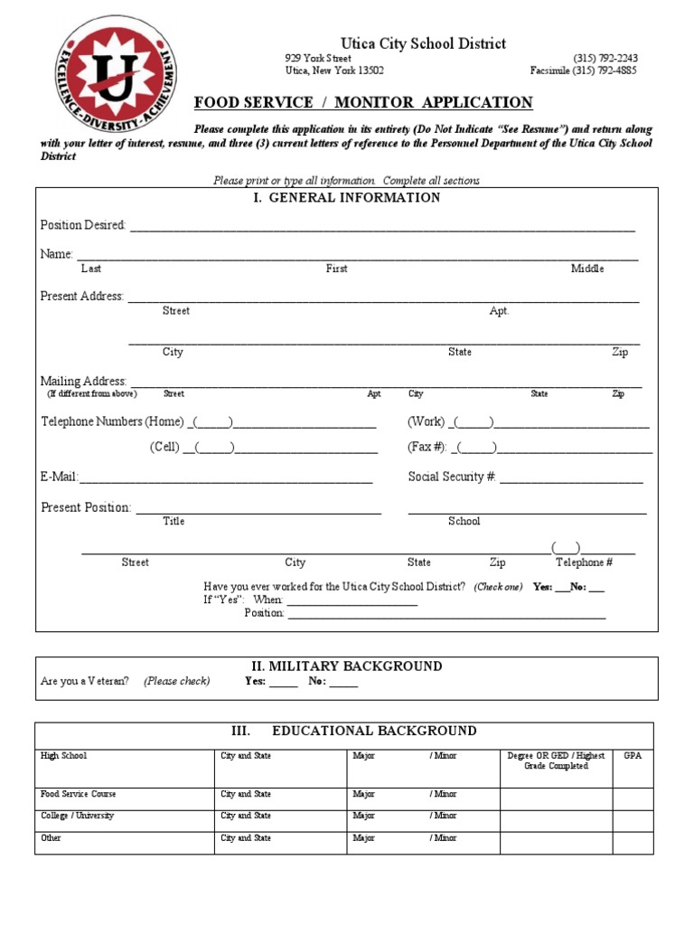 Food Service and Monitor Application1 5 | PDF | Employment | Justice