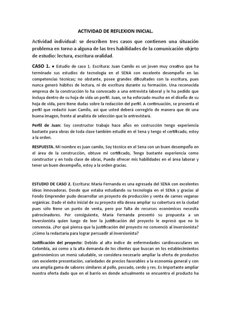 Actividad de Reflexion Inicial | PDF
