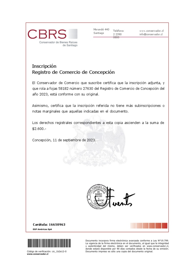 Inscripción Registro de Comercio | PDF | Sociedad | Compartir (Finanzas)