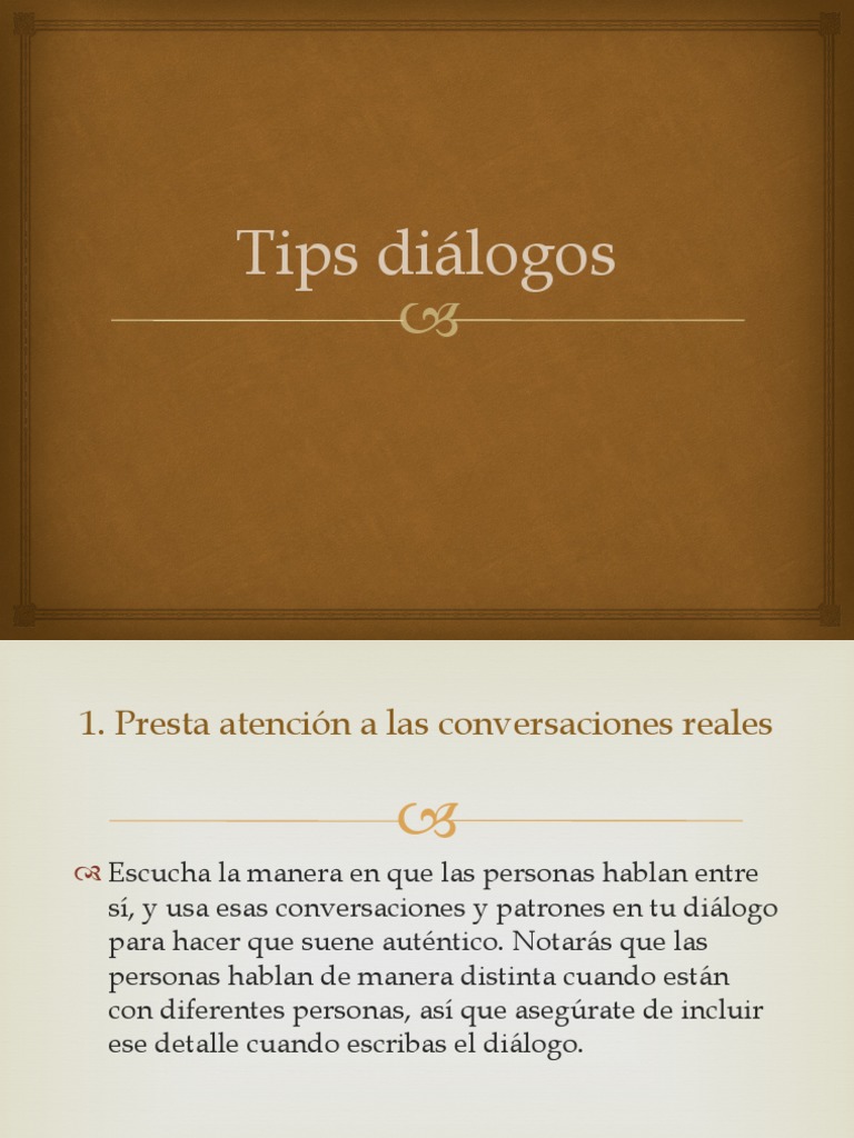 Tips Diálogos | PDF