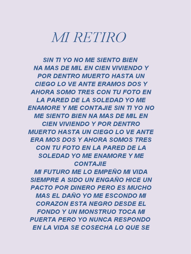 Mi Retiro | PDF