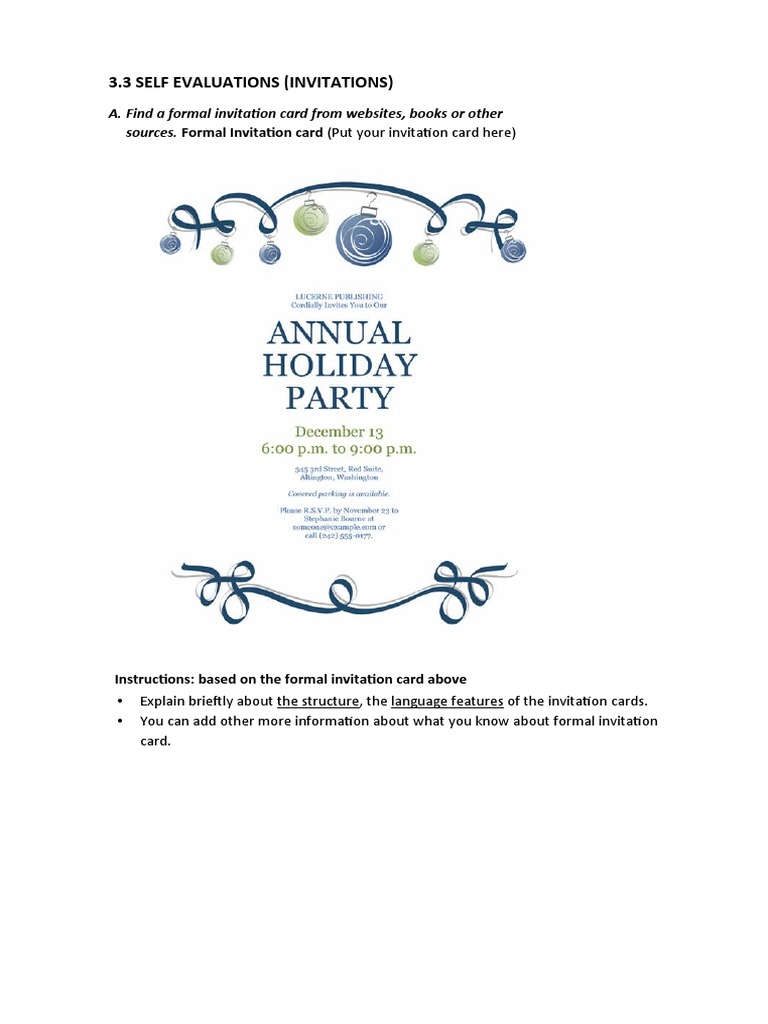 Contoh Surat Invitation | PDF