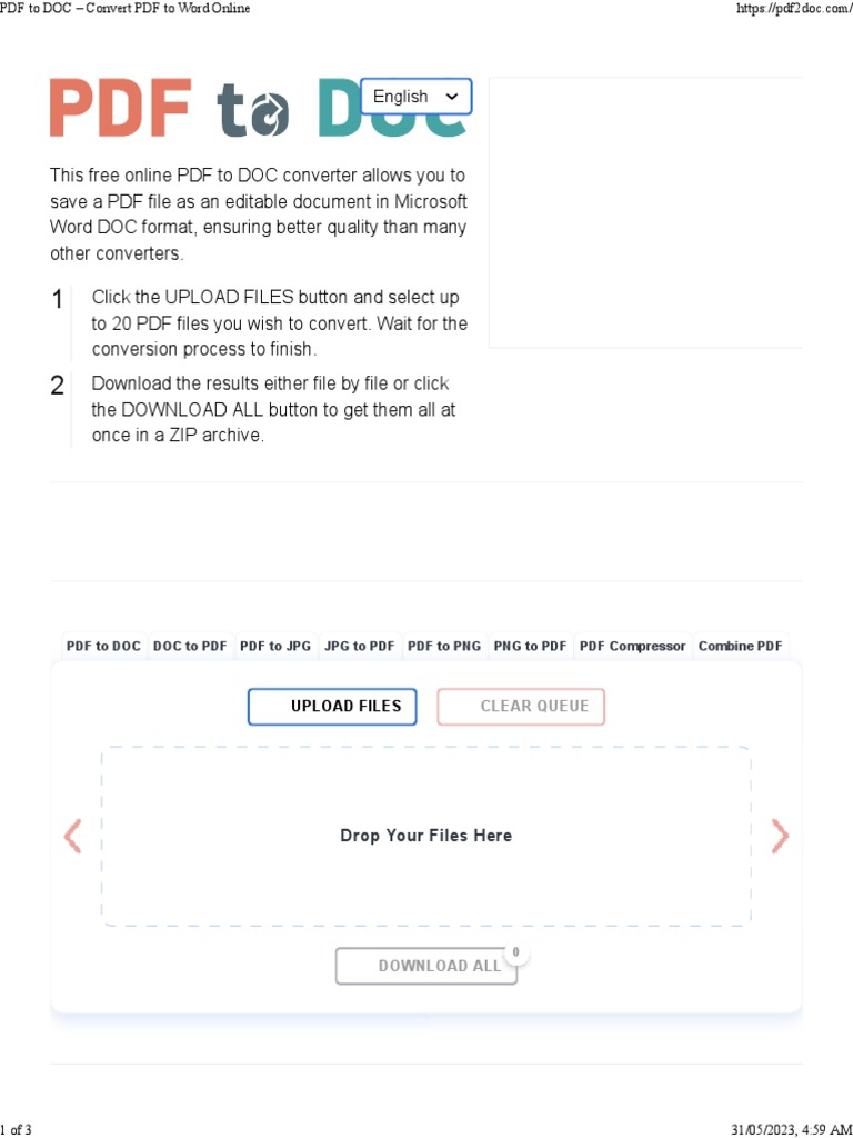 Free PDF to DOC Converter Online | PDF | Computer File | Computer ...