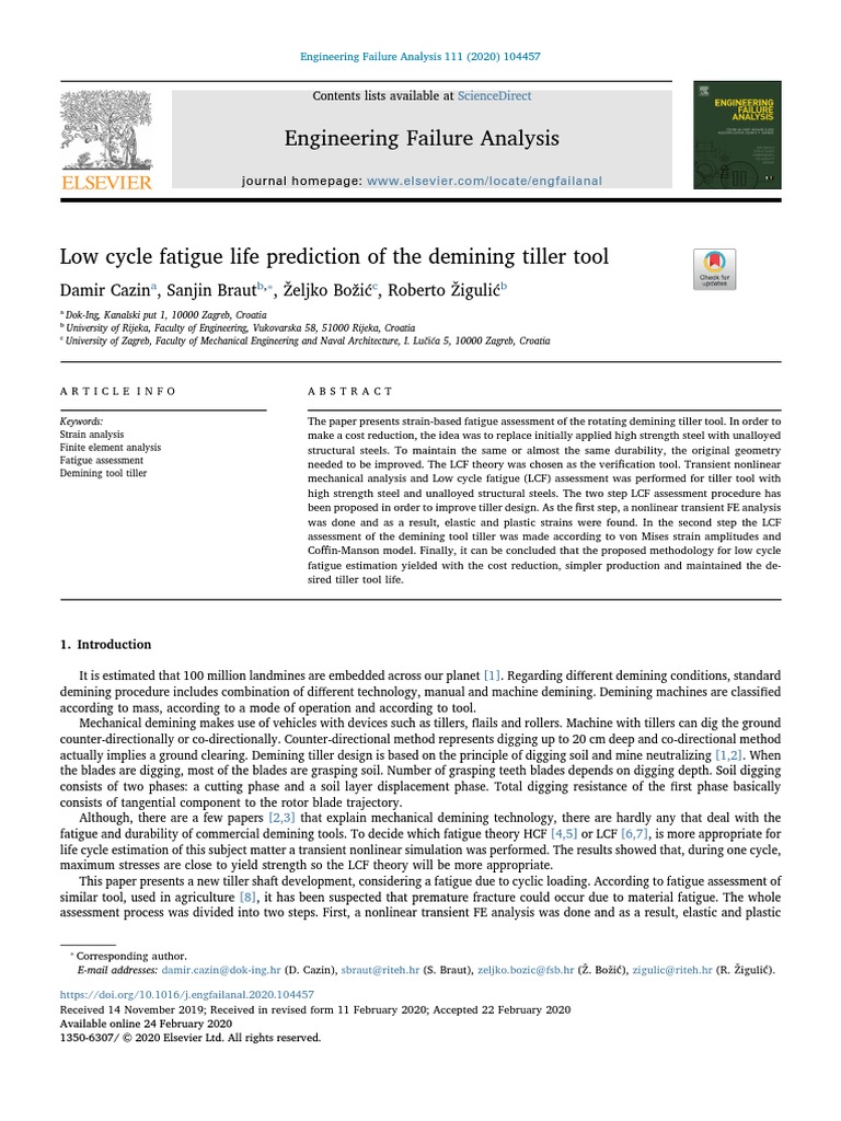 Low Cycle Fatigue Life | PDF | Strength Of Materials | Fatigue (Material)