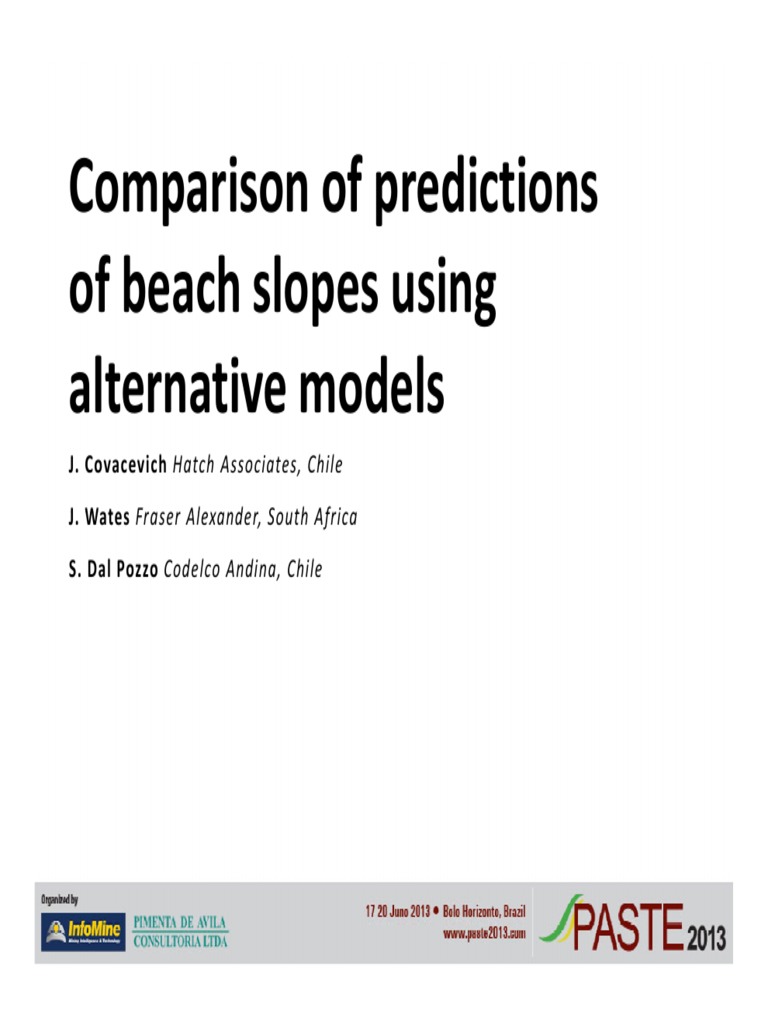 Jeronimo Covacevich Comparison of Predictions of Beach Slopes Using ...