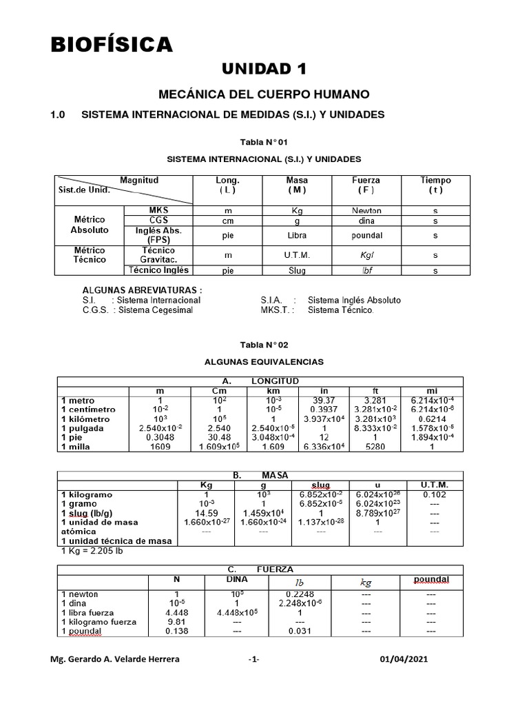 Biofisica MOD1 y 2 SI ED Vectores Estática y Dinámica UNID1 y 2 UPAO 2021 10 Doc Antonio Velarde ...