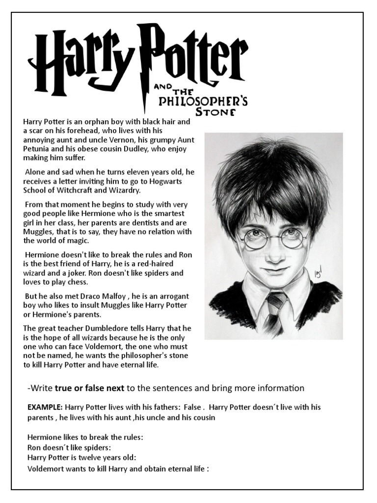 Harry Potter Worksheet: True or False | PDF