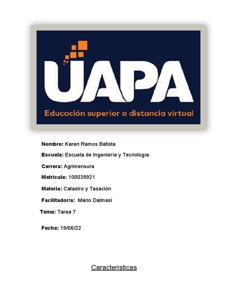 Catastro y Tasac Tarea 7 | PDF