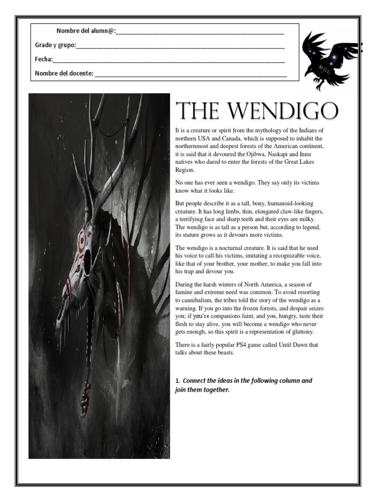 The Wendigo Reading | PDF