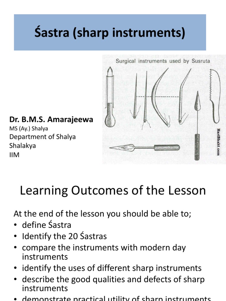 Ayurveda Surgical Instruments. Sashtra UG | PDF | Surgical Suture | Surgery