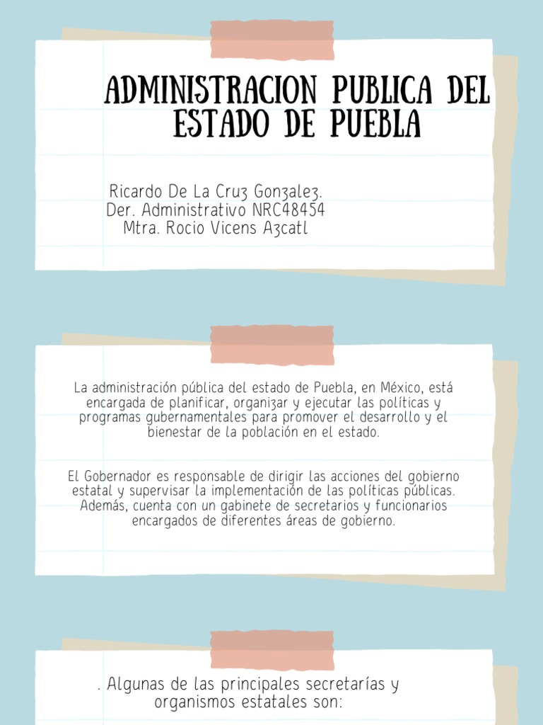 Adm. Pub. EDO de Puebla | PDF | Judicaturas | Administración Pública